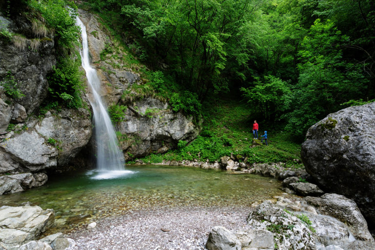 Best waterfalls in Soča Valley - Family Corel Adventures